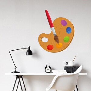 Artist Paint Palette Art Vinyl Wall Art Decals, Painter Wall Decal ...