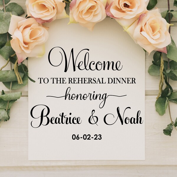 Rehearsal Dinner Signs - Etsy