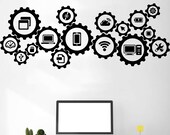 Technology Wall Decal Social Media Decal Information - Etsy