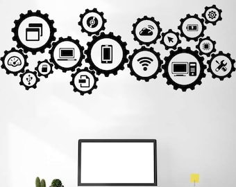 Technology Wall Decal Vinyl Sticker Science Education School - Etsy