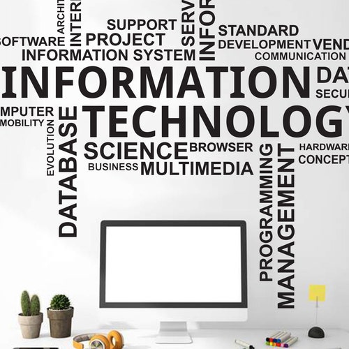 Information Technology Vinyl Wall Art Decals Technology Wall - Etsy
