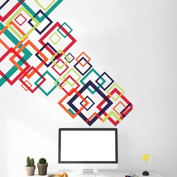 Square Wall Decals - Etsy