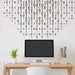 Binary Code Wall Decal, Technology Vinyl Wall Art Decals, Gamer Room ...
