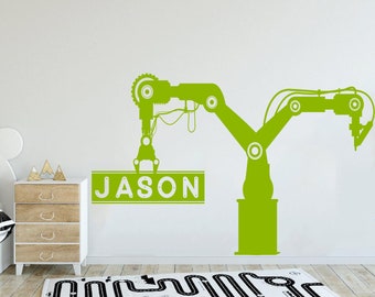 Cute Robot Wall Decal Cartoon Android Vinyl Sticker Machine - Etsy