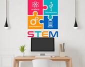 Stem Science Technology Engineering Math Science Steam Wall - Etsy