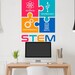 Stem Science Technology Engineering Math, Science Steam Wall Decal for ...