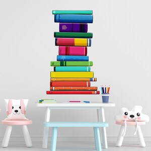 Books Vinyl Wall Art Decal for Home, Library Wall Decal, Education ...