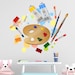 Artist Paint Palette Art Vinyl Wall Art Decals, Painter Wall Decal ...
