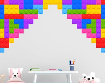 Building Blocks Wall Decal, Blocks Wall Sticker, Cubes Room Decor ...