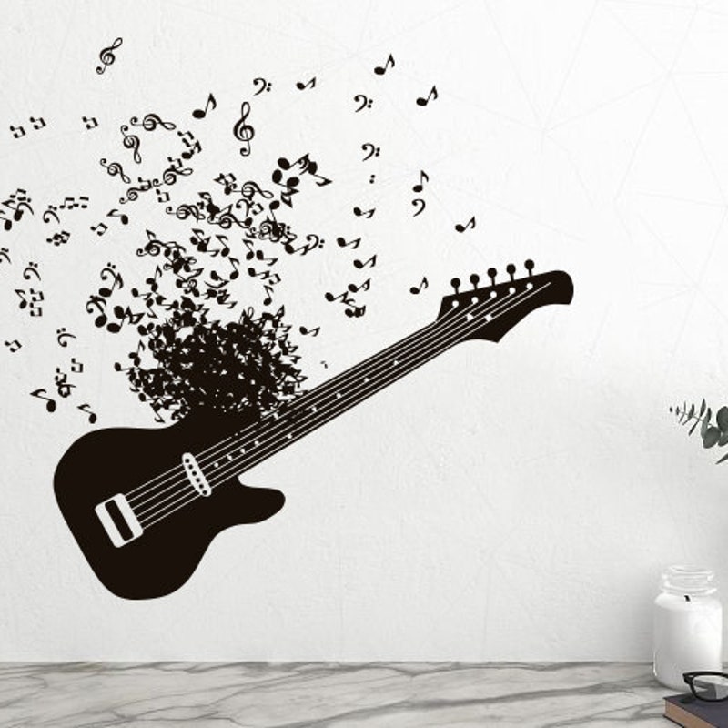 Guitar Wall Decal - Etsy