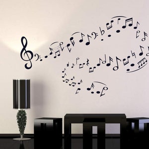 Music Wall Decal Music Stickers Musical Gifts Wall Art Music Notes ...
