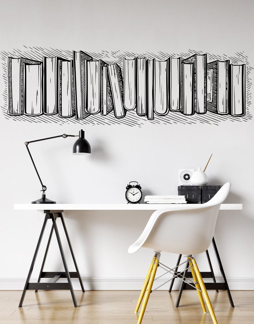 Books Vinyl Wall Art Decal for Home, Library Wall Decal, Education ...