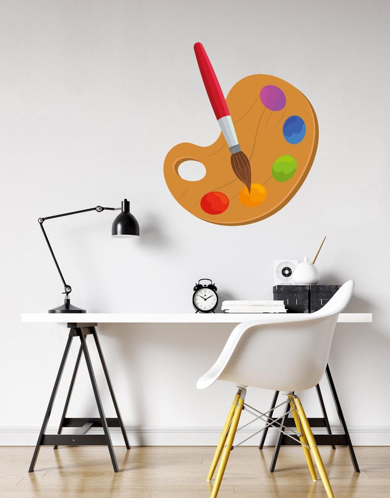 Artist Paint Palette Art Vinyl Wall Art Decals Painter Wall - Etsy
