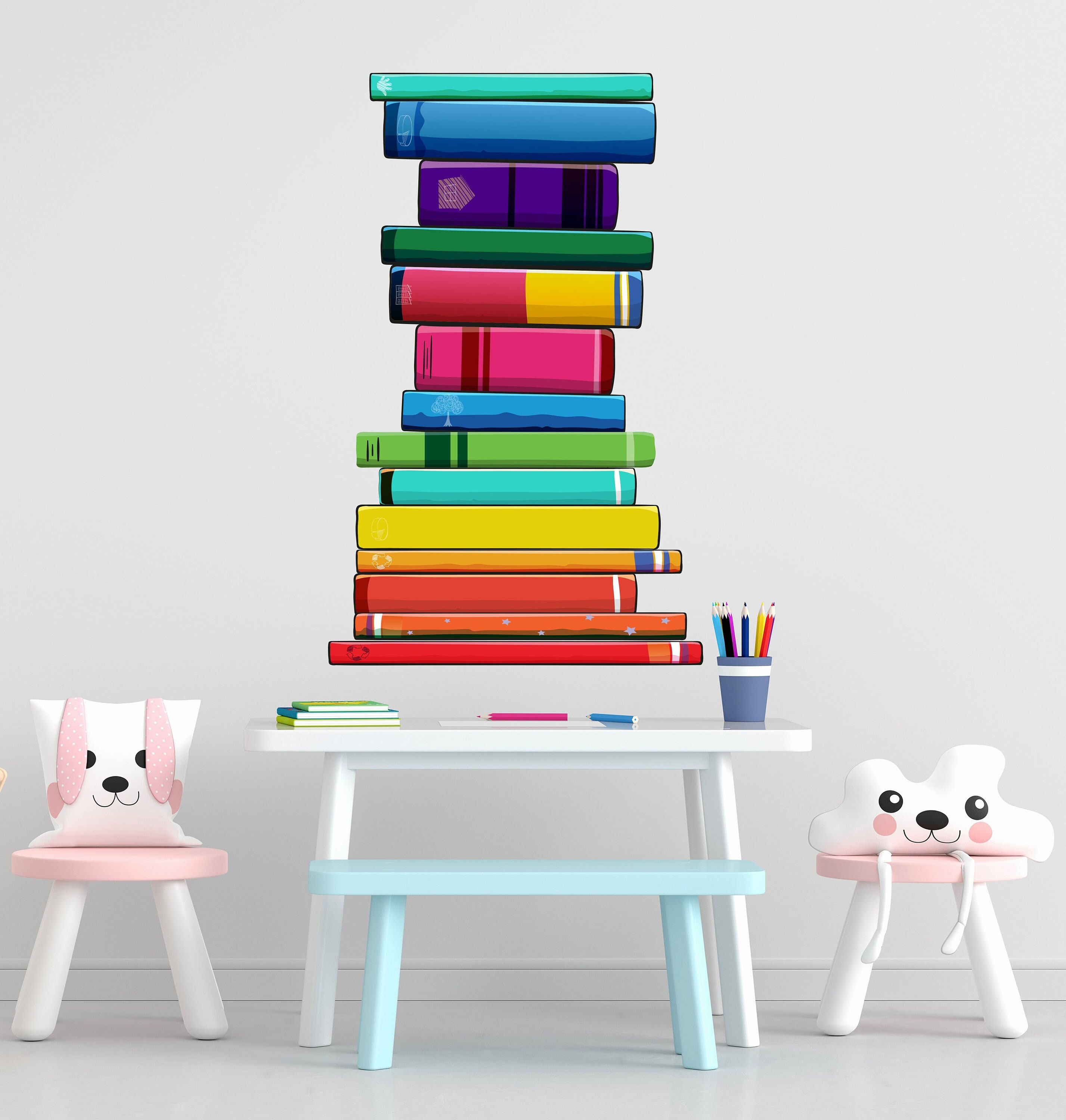 Books Vinyl Wall Art Decal for Home Library Wall Decal - Etsy