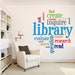 Library Vinyl Wall Art Decals, Library Wall Decal, Education Decals ...