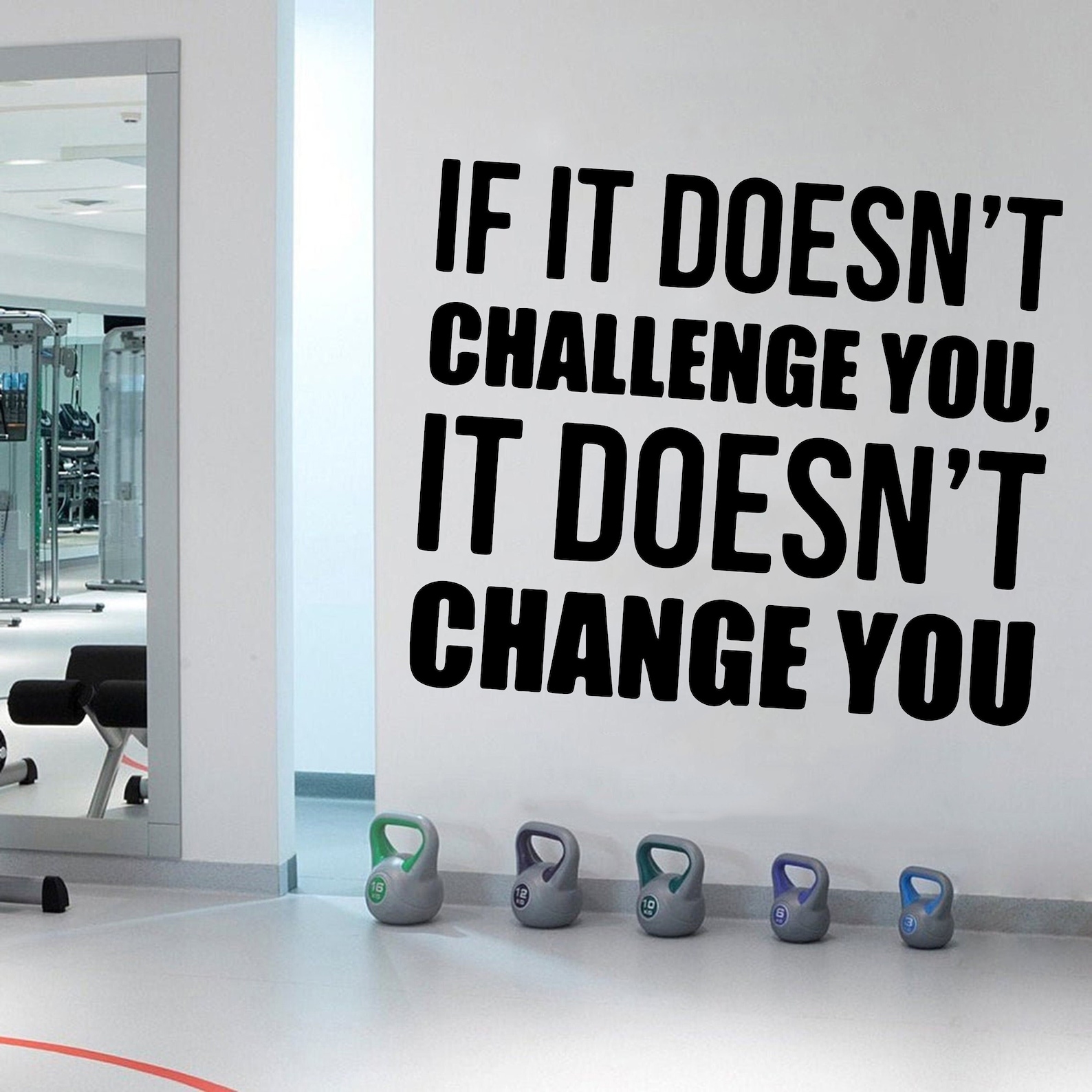 Gym Wall Decal Fitness Quotes Decor Workout Art Vinyl Beast - Etsy