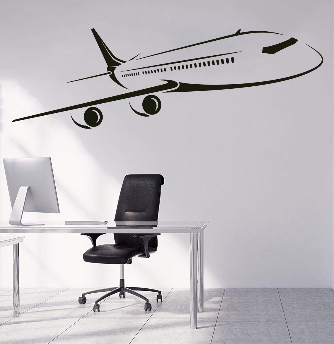 Airplane Wall Decal Airplane Decor Airplane Sticker - Etsy