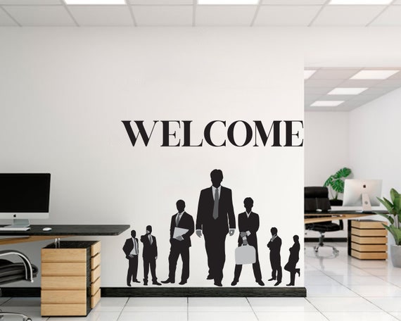 Welcome Sign Office Wall Decal Business Wall Art Decal - Etsy
