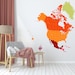 North America Continent Wall Vinyl Decal North America Map - Etsy