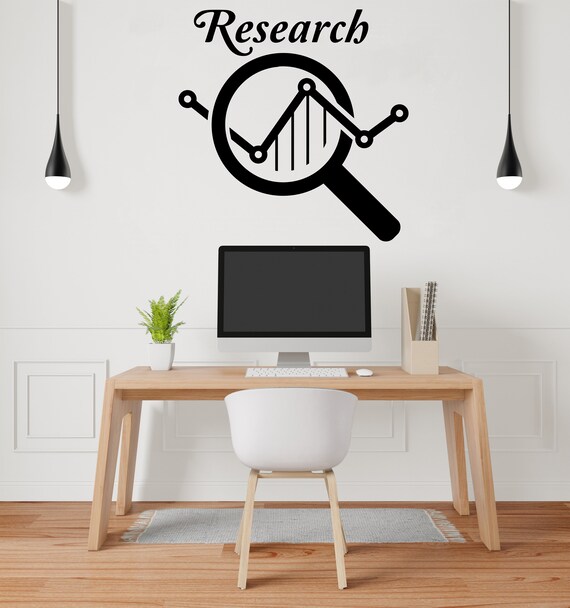 Research Icon Office Wall Art Decal Vinyl Office Decor Work - Etsy