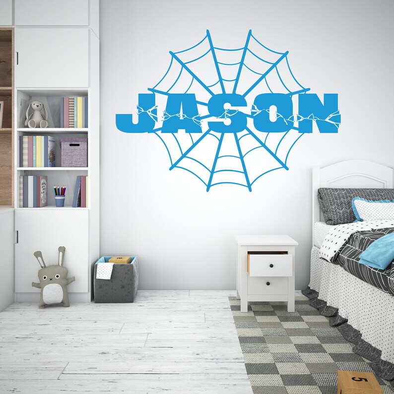 Spider Web Wall Decal Funny Scary Vinyl Art Decor Custom - Etsy