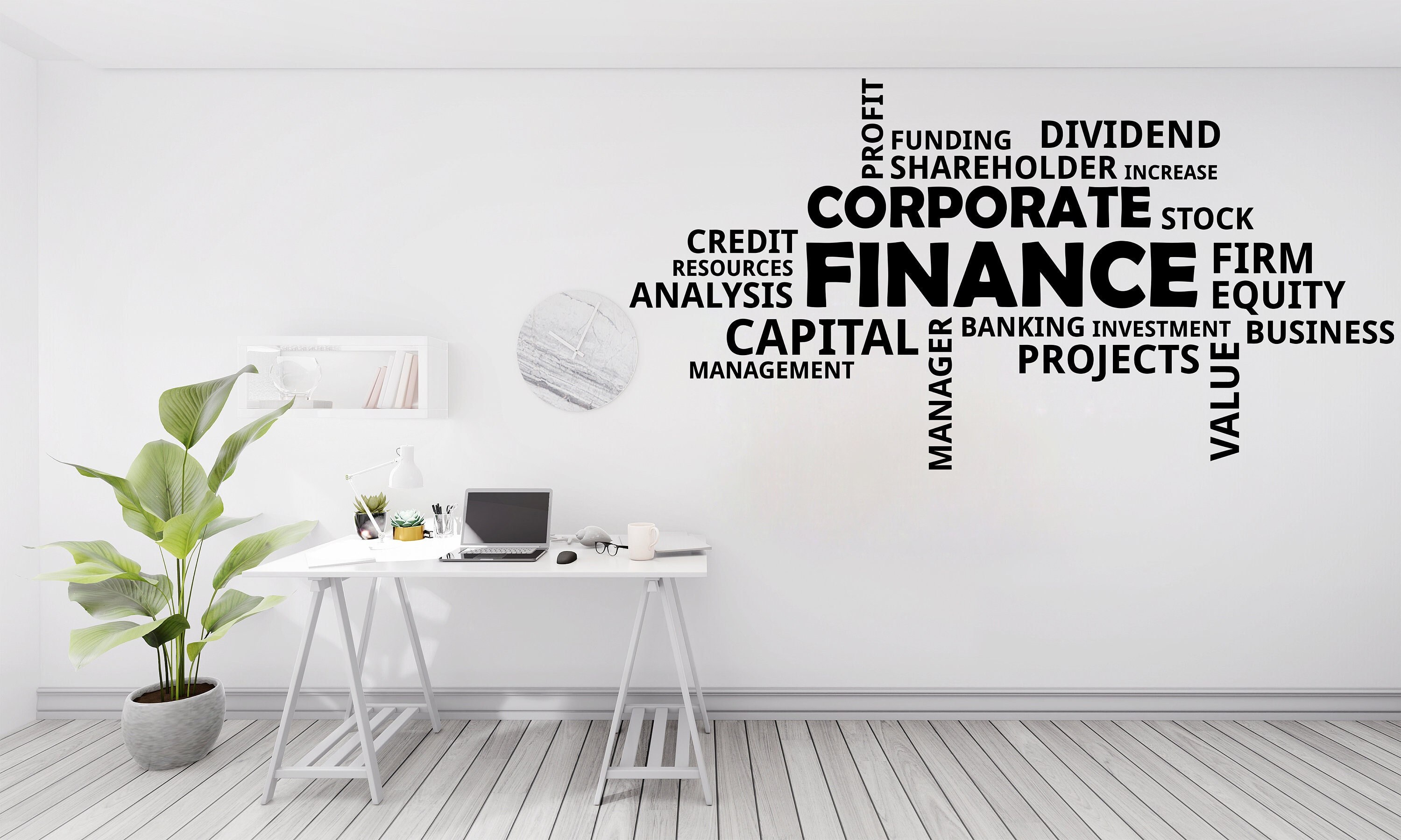 Finance Word Cloud Wall Decal Office Decor Work Business - Etsy