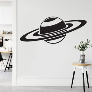 Saturn Planet Wall Decal, Rings of Saturn Wall Decor, Planets Wall ...