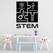 Stem Science Technology Engineering Math, Science Steam Wall Decal for ...