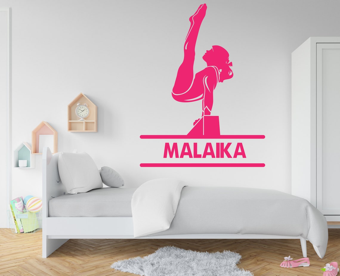 Gymnastics Wall Decal Gymnast Wall Sticker Gymnastics Decor | Etsy