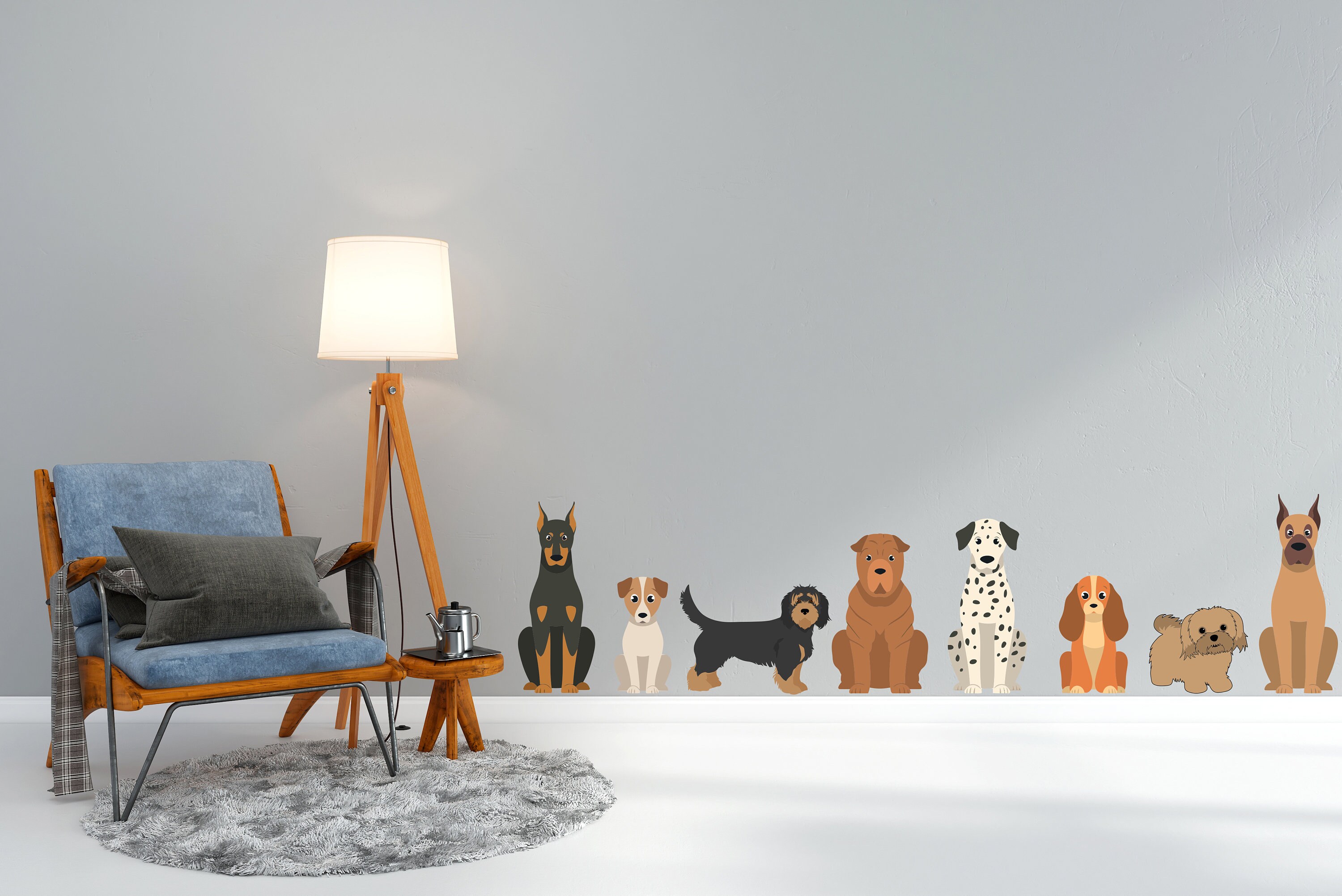 Dog Wall Decals Grooming Wall Decor Veterinary Decals Pet - Etsy