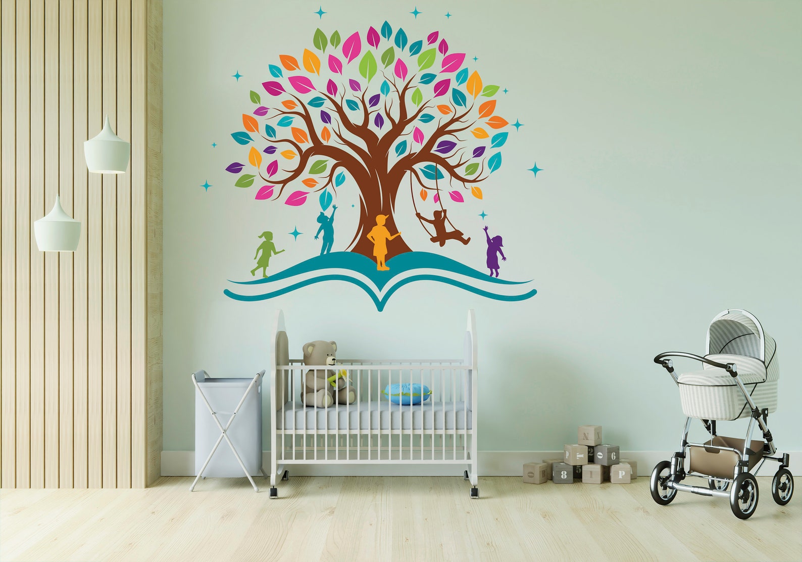 Tree Book Kids Wall Art Decal Library Wall Decal Education - Etsy