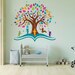 Tree Book Kids Wall Art Decal Library Wall Decal Education - Etsy