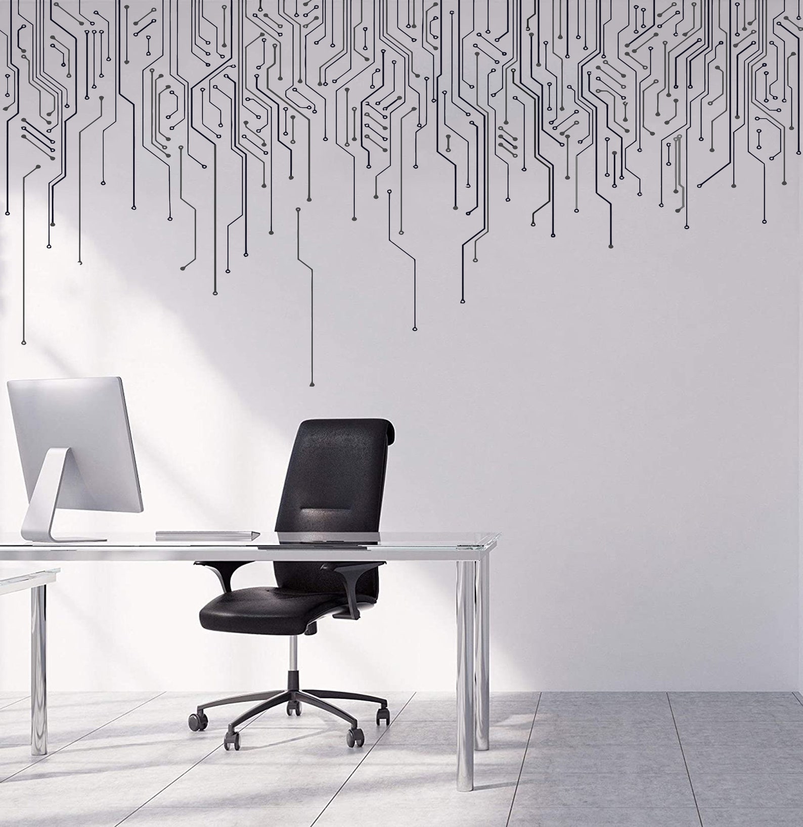 Circuit Board Wall Decal Technology Vinyl Wall Art Decals - Etsy