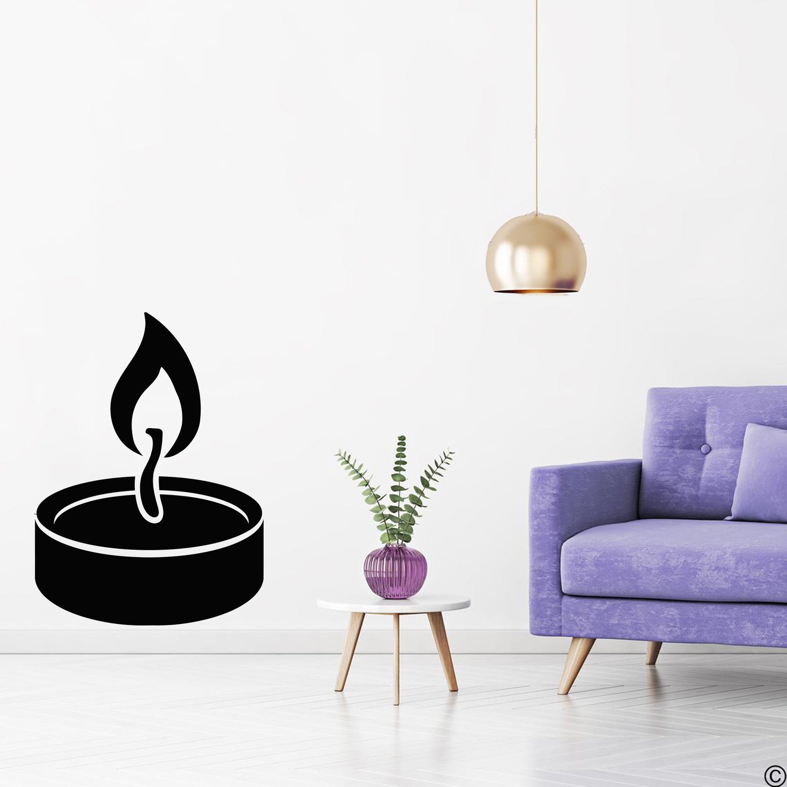 Candle Wall Decal Candlestick Decal Stickers Melting Candle | Etsy