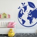 Planet Earth Wall Decal World Globe Vinyl Sticker Ecology Wall - Etsy