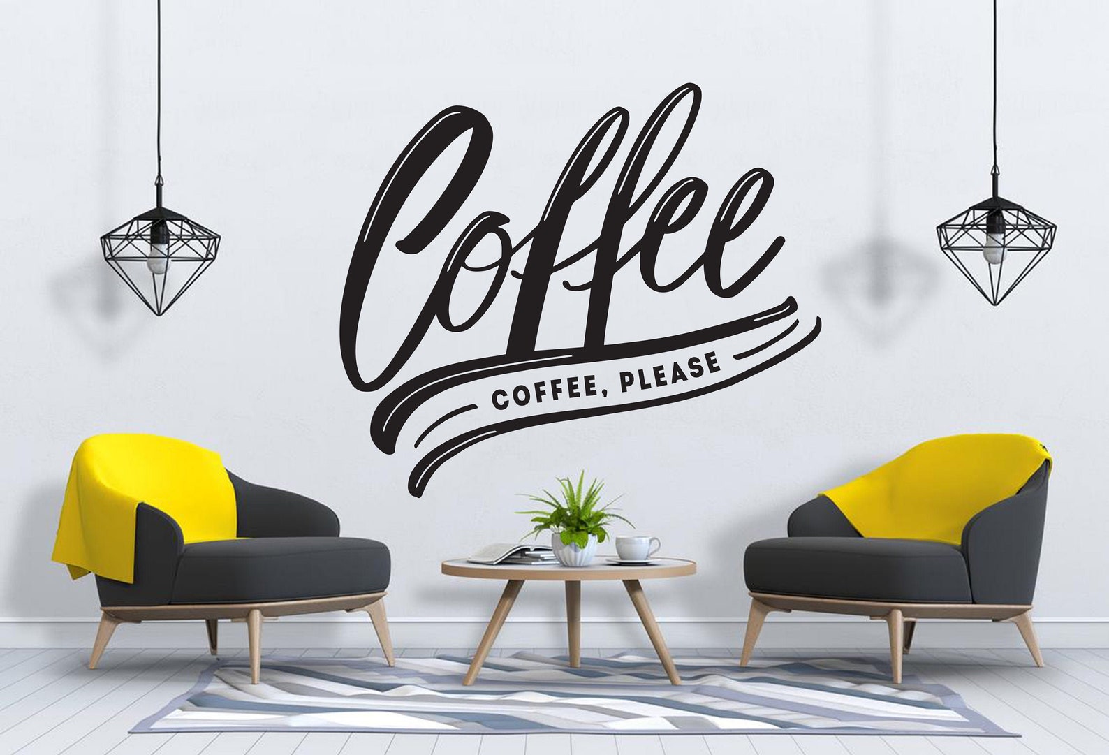 Coffee Wall Decal Coffee Quote Wall Decal Kitchen Vinyl - Etsy
