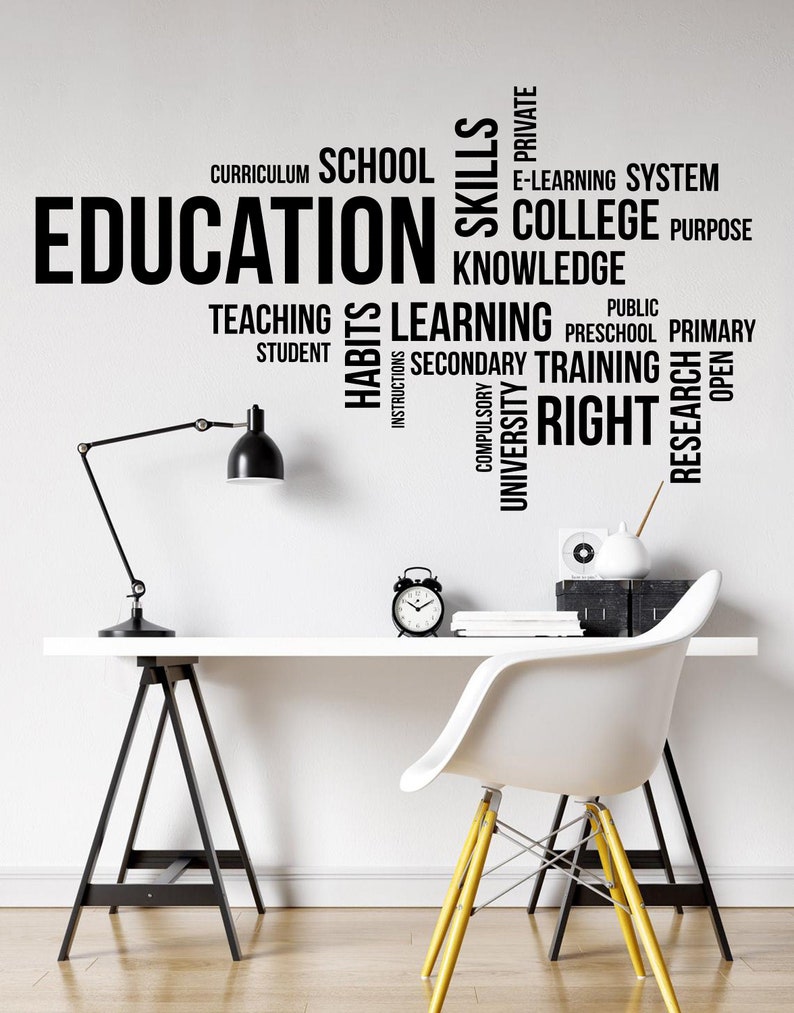 Education Vinyl Wall Art Decals School Wall Decal Education - Etsy