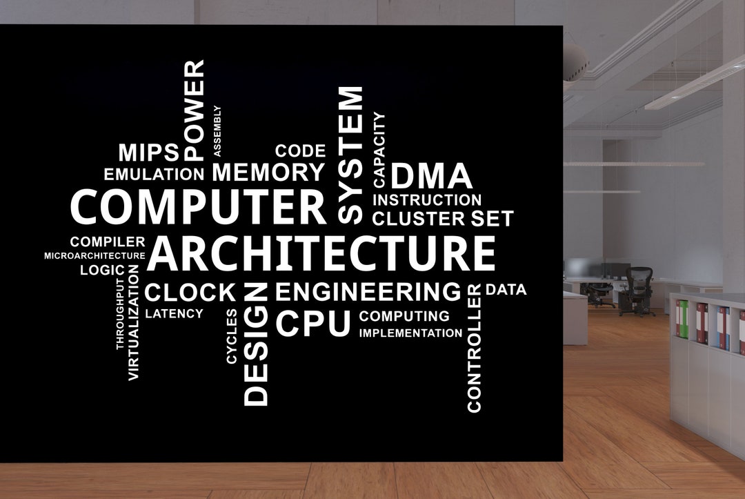 Computer Architecture Vinyl Wall Art Decals, Technology Wall Decal ...