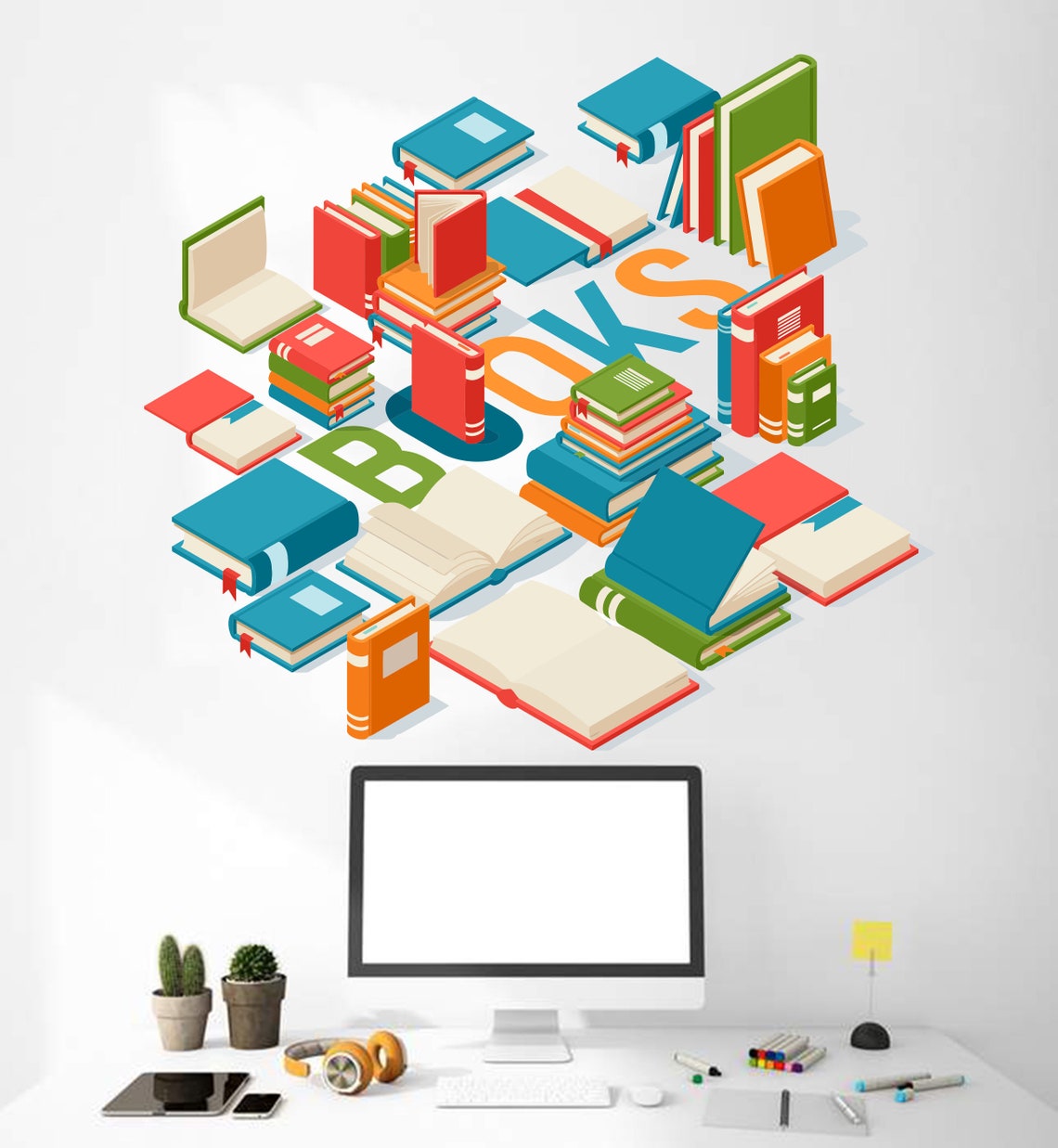 Books Vinyl Wall Art Decal Book Quotes Library Wall Decal - Etsy