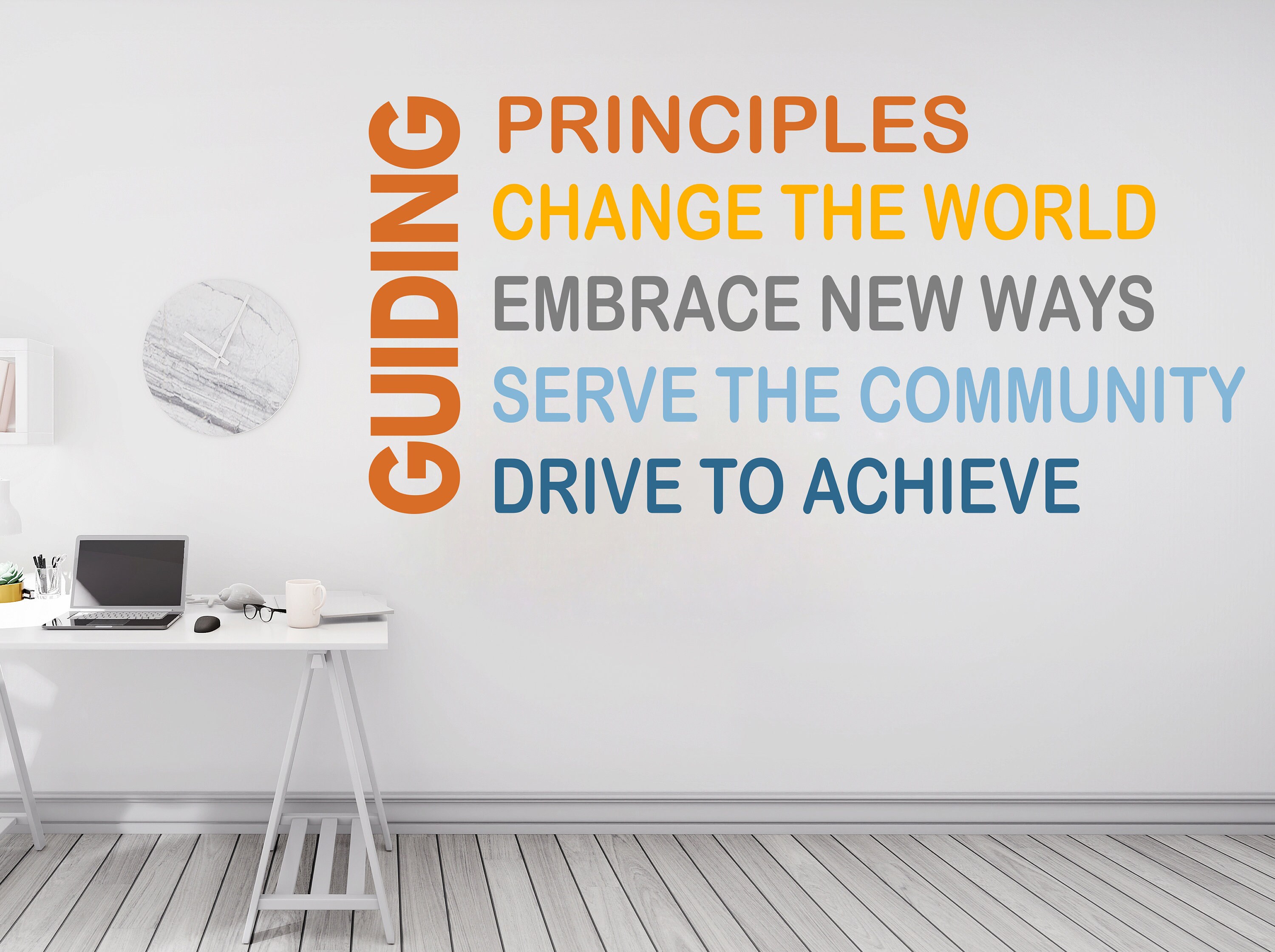 Our Values Core Values Office Wall Art, Motivational Inspiring Wall Art ...