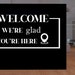 Welcome Sign Entrance Office Wall Decal, Welcome Decal, Office Wall Art ...