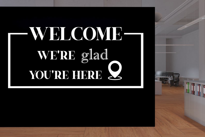 Welcome Sign Entrance Office Wall Decal Welcome Decal Office | Etsy