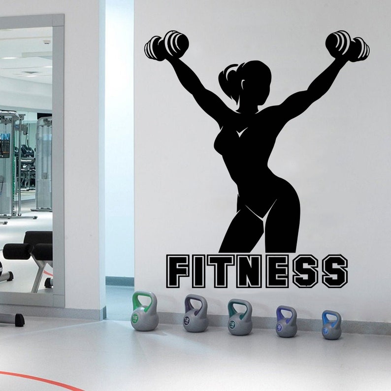 Fitness Center Workout Wall Decal Gym Wall Decal Fitness Gym - Etsy