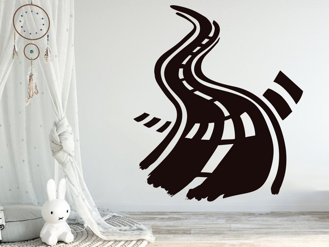 Road Wall Decal Sticker Road Wall Decals Tire Track Wall - Etsy