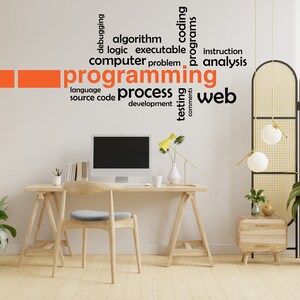 Programming Office Wall Decal, Programming Coding Web Analysis Wall ...