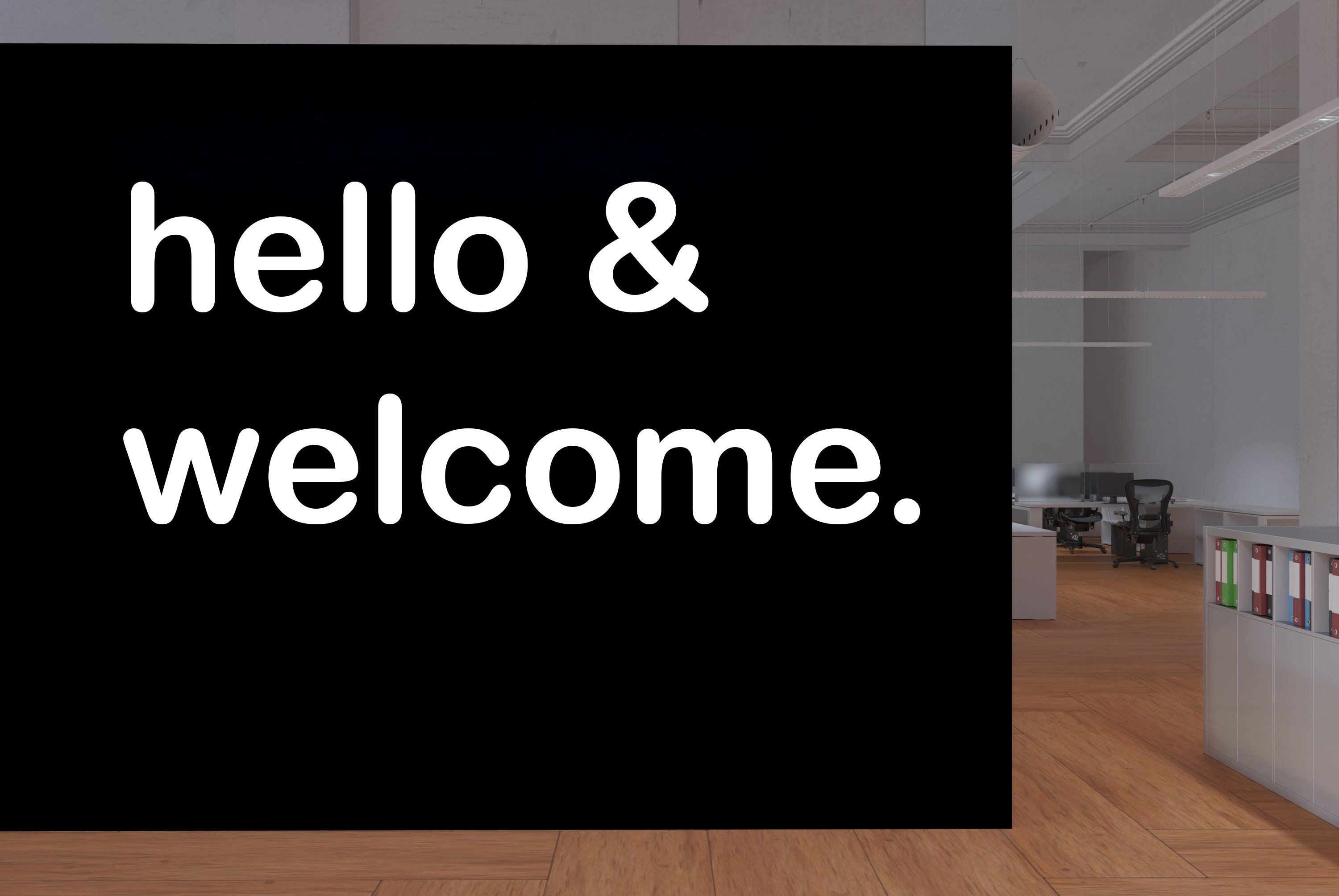 Hello Welcome Sign Office Wall Decal Hello Decal Office Wall - Etsy