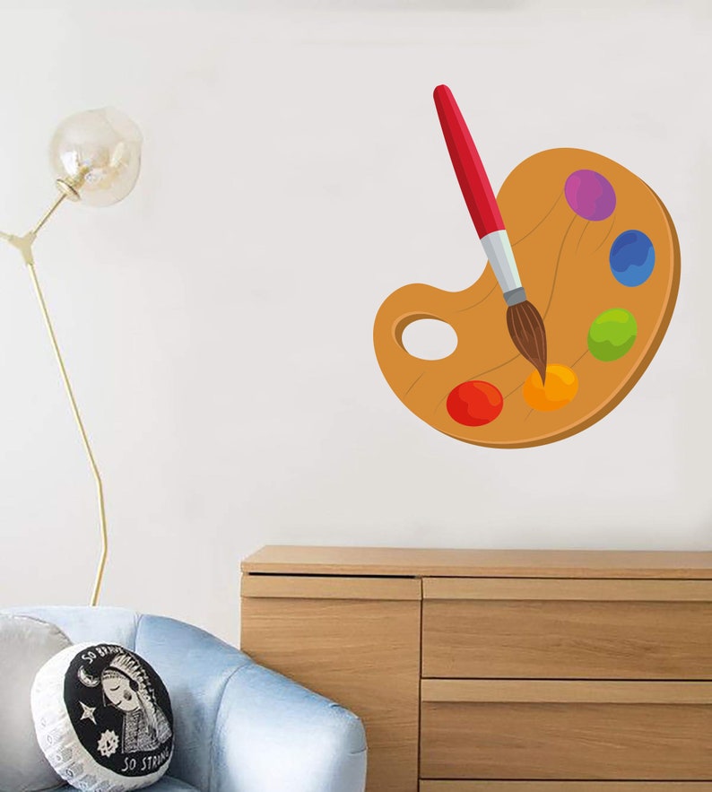 Artist Paint Palette Art Vinyl Wall Art Decals Painter Wall - Etsy