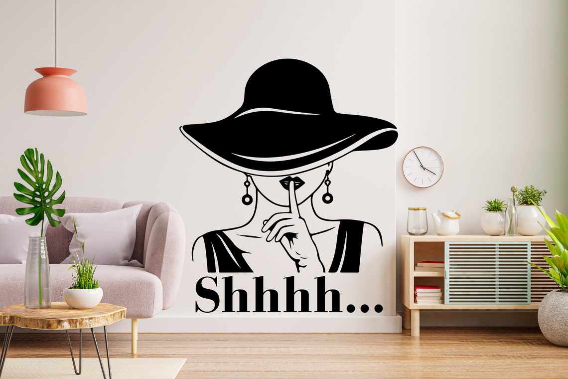 Beautiful Sensual Shh... Girl Woman Face Hat Fashion Style - Etsy