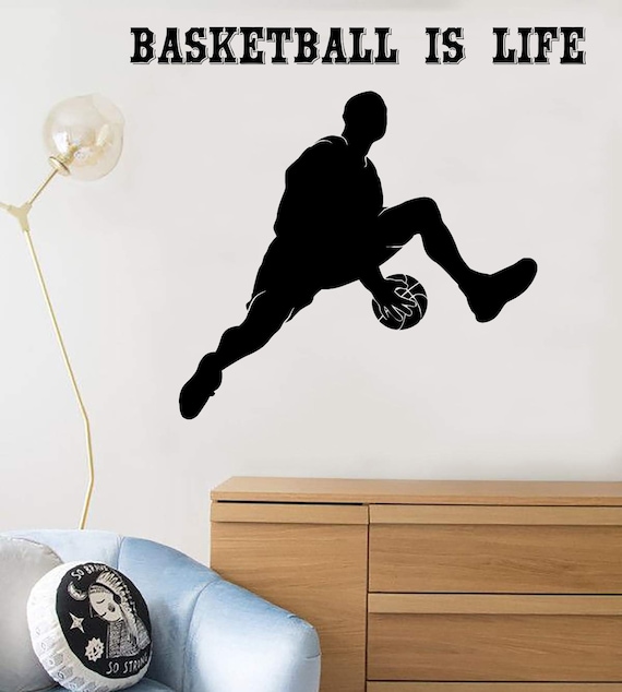 Basketball Player Wall Decal Vinyl Decal Sticker Basketball | Etsy