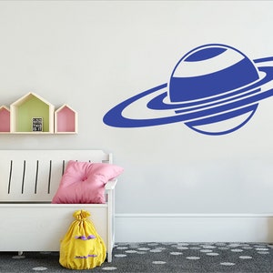 Saturn Planet Wall Decal, Rings of Saturn Wall Decor, Planets Wall ...